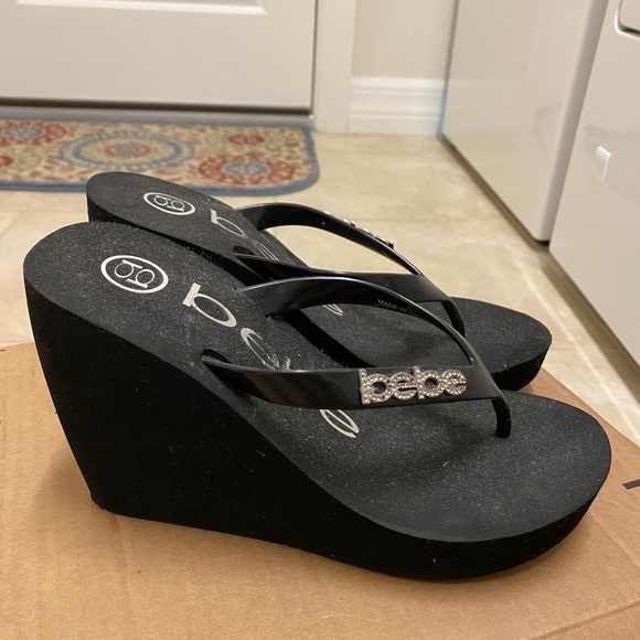 Shoes | Copy Bebe Wedge Sandals | Poshmark